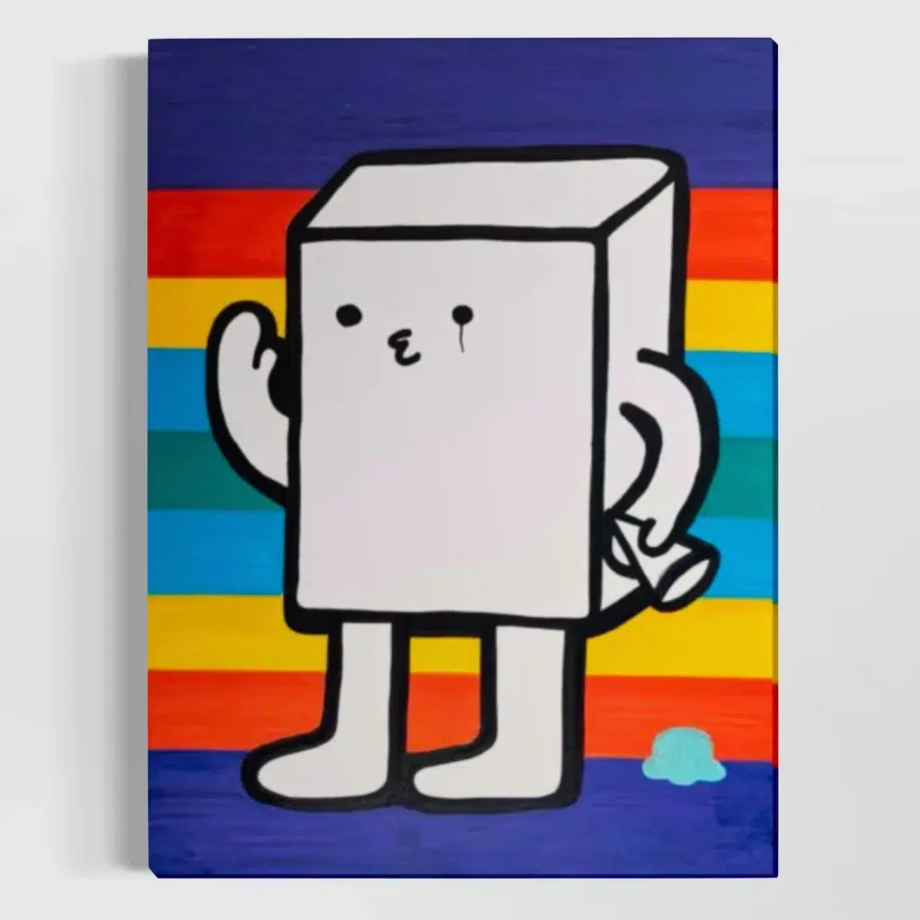 Coolman - Big Sad Cube - Lucky Cat Gallery